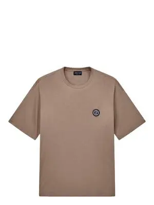 Giorgio Armani T-shirt Regular Fit In Cotton And Modal Interlock Jersey - Brown