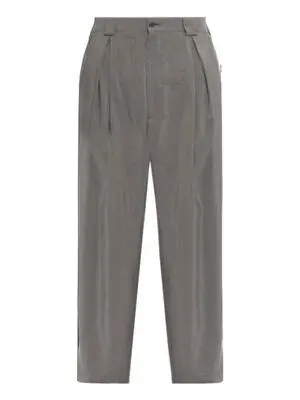 Giorgio Armani Pleated Straight-leg Trousers - Gray