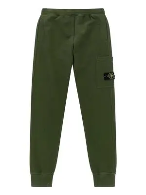 Stone Island Cotton Cargo Pants With Detachable Compass Badge - Green