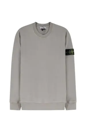 Stone Island Long-sleeve Crewneck Sweatshirt With Patch - Gray