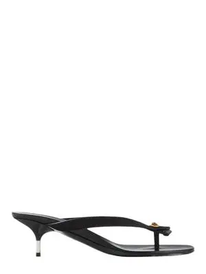 Versace Medusa Plaque Kitten-heel Mules - Black