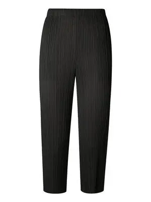 PLEATS PLEASE BY ISSEY MIYAKE Pleated Straight-leg Trousers - Black