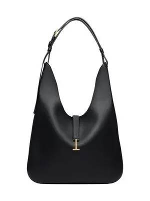 TOM FORD Large Leather Shoulder Bag - Black