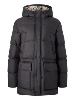 Burberry Quilted Hooded Down Jacket - Black