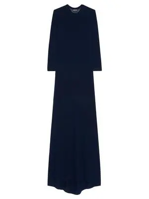 TOM FORD Cashmere Silk Blend Maxi Dress - Navy