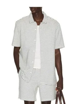 BOUND Stripe Jacquard Shirt In Blue - Ocean