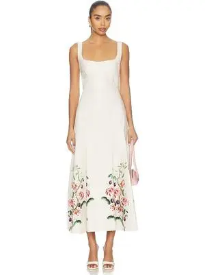 Clea Charlie Pleat Dress - Passiflora