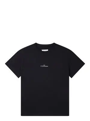 MAISON MARGIELA Logo-embroidered Cotton-jersey T-shirt - Black