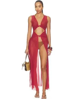 Bond Eye Maxi Dress - Ruby