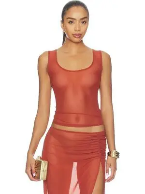 Bond Eye Tessa Sheer Top - Ginger