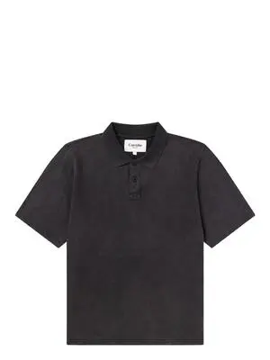 CORRIDOR Garment-dyed Cotton-piqué Polo Shirt - Black