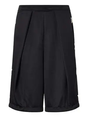 Kapital Kome-kome Straight-leg Satin-jersey Shorts - Black