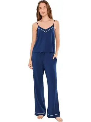 Eberjey Gisele V-neck Cami Pants Pajama Set - Blue