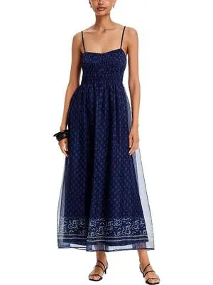 Aqua Boarder Maxi Dress - Blue Multi