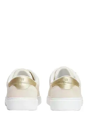 Tommy Hilfiger Leather Sneakers With Logo Detail - Neutrals
