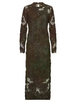 Brunello Cucinelli Sparkling Mohair And Wool Knit Dress - Brown