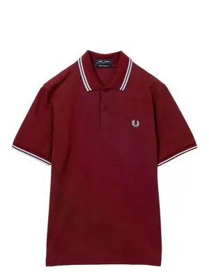 FRED PERRY Logo-embroidered Tipped Collar Polo Shirt