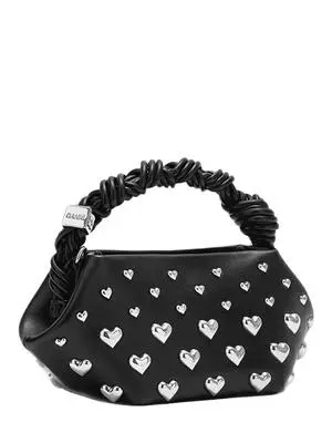 GANNI Ganni Mini Bou Tote Bag With Heart Studs
