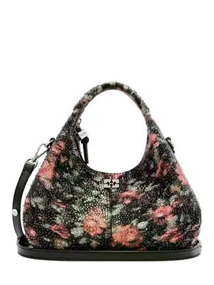 GANNI Beaded Floral Tote Bag - Black