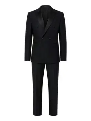 Emporio Armani Double-breasted Peak-lapel Suit - Blue