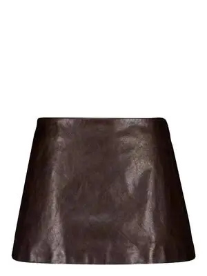 Balenciaga A-line Mini Skirt - Brown