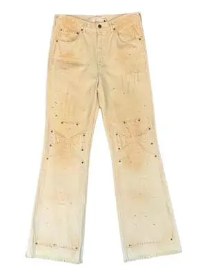 SEKRIT Chopper Panelled Jeans - Neutrals