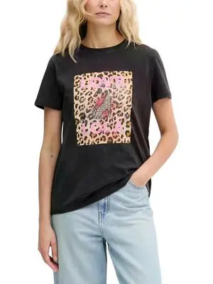 Lola Casademunt Love Lola Leopard-print T-shirt - Grey