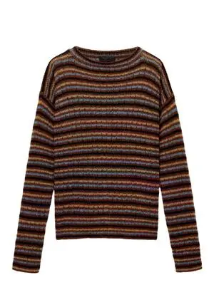 Prada Shetland Wool Boat Neck Sweater - Brown