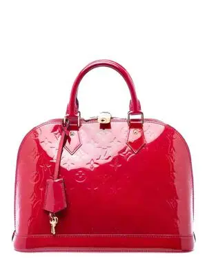 LOUIS VUITTON Monogram Vernis Alma Pm Handbag - Red