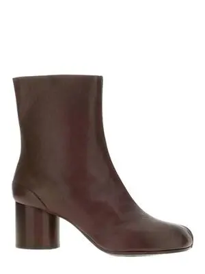 MAISON MARGIELA Tabi Leather Ankle Boots - Brown