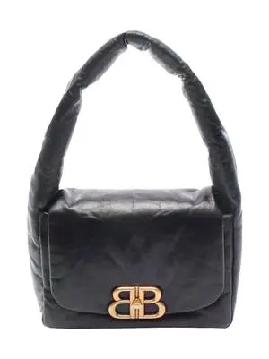 Balenciaga Calfskin Monaco Sling Shoulder Bag - Black