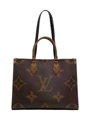 LOUIS VUITTON Monogram Giant Reverse Onthego Mm Satchel - Brown