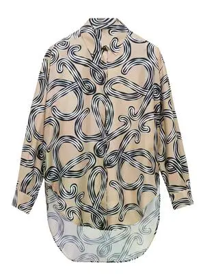 Loewe Anagram Print Relaxed Shirt - Neutrals