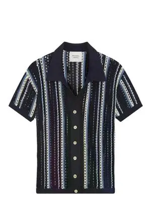 Frescobol Carioca Pinto Crochet-knit Shirt - Blue