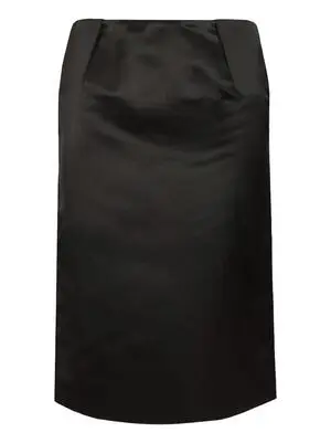 TOTEME Satin-finish Pencil Midi Skirt - Black