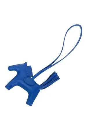Hermès 2022 Milo Lambskin Grigri Rodeo Bag Charm Pm - Blue