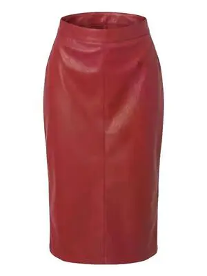 Pinko Gerbera Slit-detail Midi Skirt - Red
