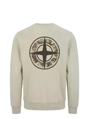 Stone Island Compass Print Crewneck Sweatshirt - Neutrals