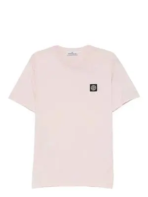 Stone Island Logo-patch T-shirt - Pink