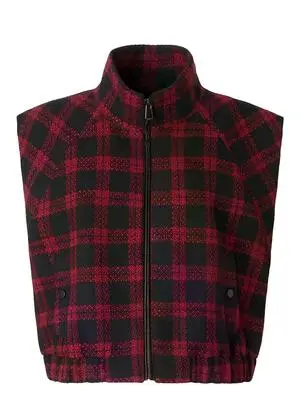 Pinko Check-pattern Gilet - Red