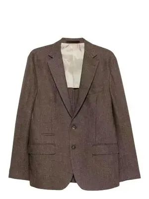 Eleventy Single-breasted Notched-lapel Suit - Brown