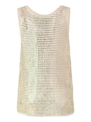 Pinko Dyane" Sequin-embellished Tank Top - Neutrals