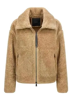 Pinko Campsis Faux-shearling Zip-up Jacket - Neutrals