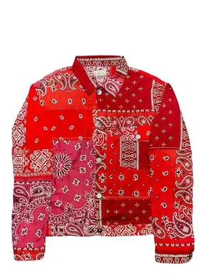 Kapital Bandana-patchwork Shirt - Red