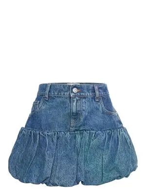 Coperni Bubble Hem Denim Skirt - Blue
