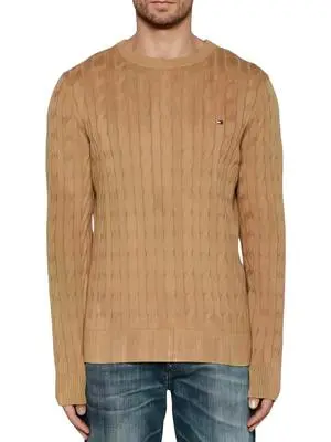 Tommy Hilfiger Cable Knit Sweater - Brown
