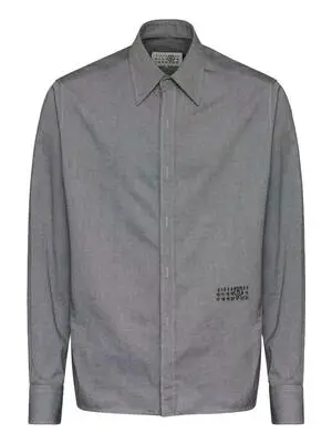 MAISON MARGIELA Zip-fastening Numeric Signature Shirt - Grey