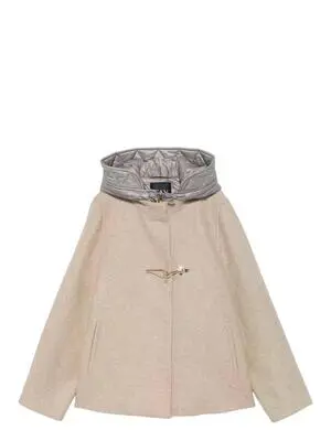 FAY Toggle Fastening Hooded Jacket - Neutrals