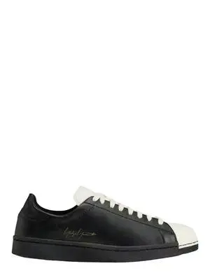 Y3 Superstar Shell-toe Leather Sneakers - Black