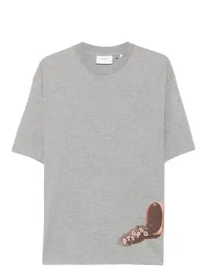 Axel Arigato Fallen Graphic-print Cotton T-shirt - Grey